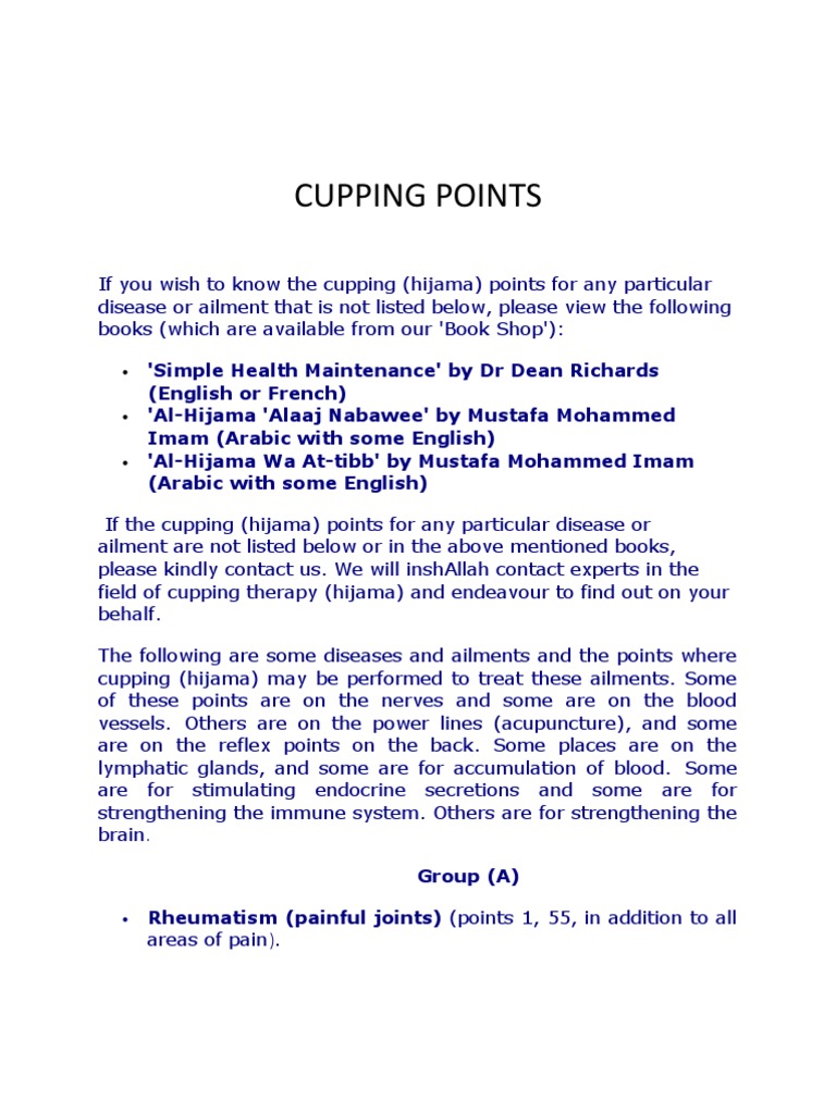 Cupping Points | PDF | Menstrual Cycle | Menstruation