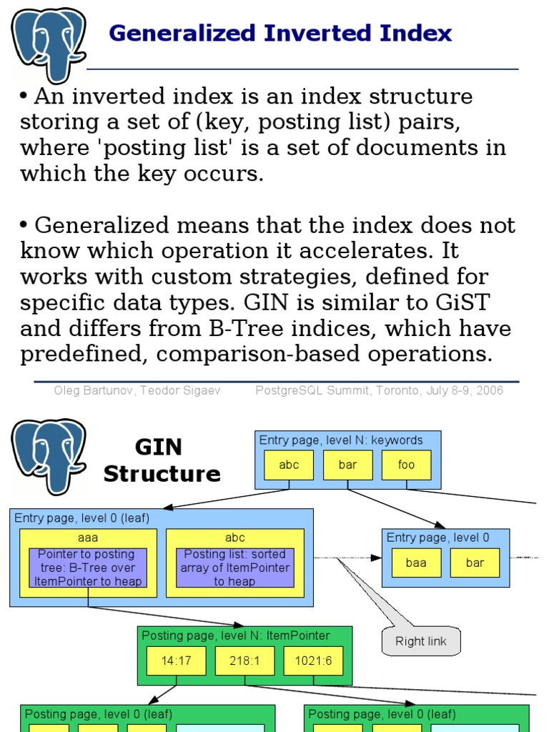PostgreSQL GIN Index Overview | PDF | Array Data Structure | Database Index