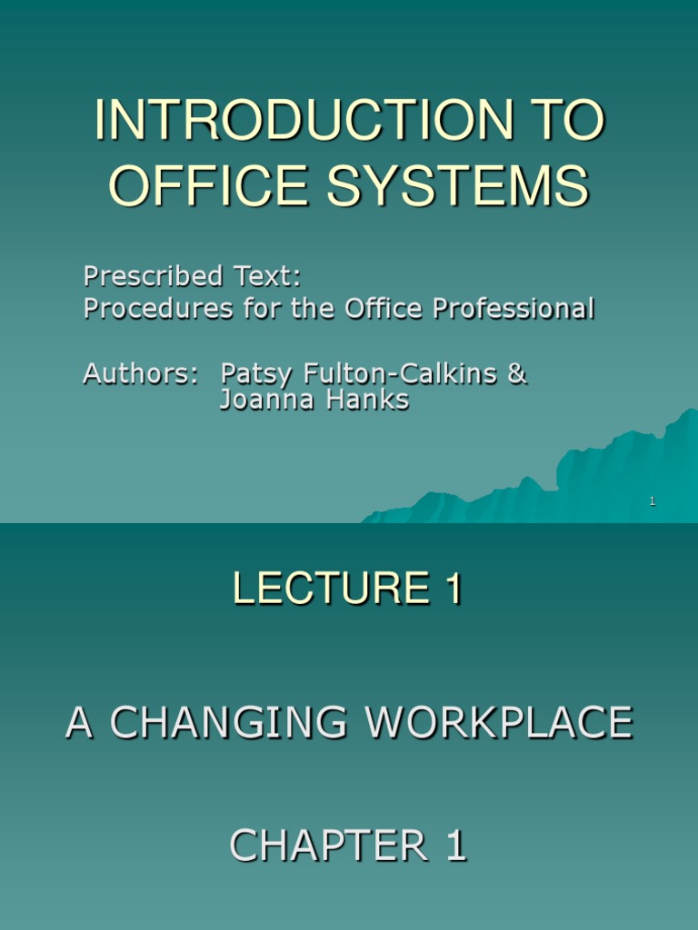 Introduction To Admin Management - Introduction To Office Systems | PDF ...