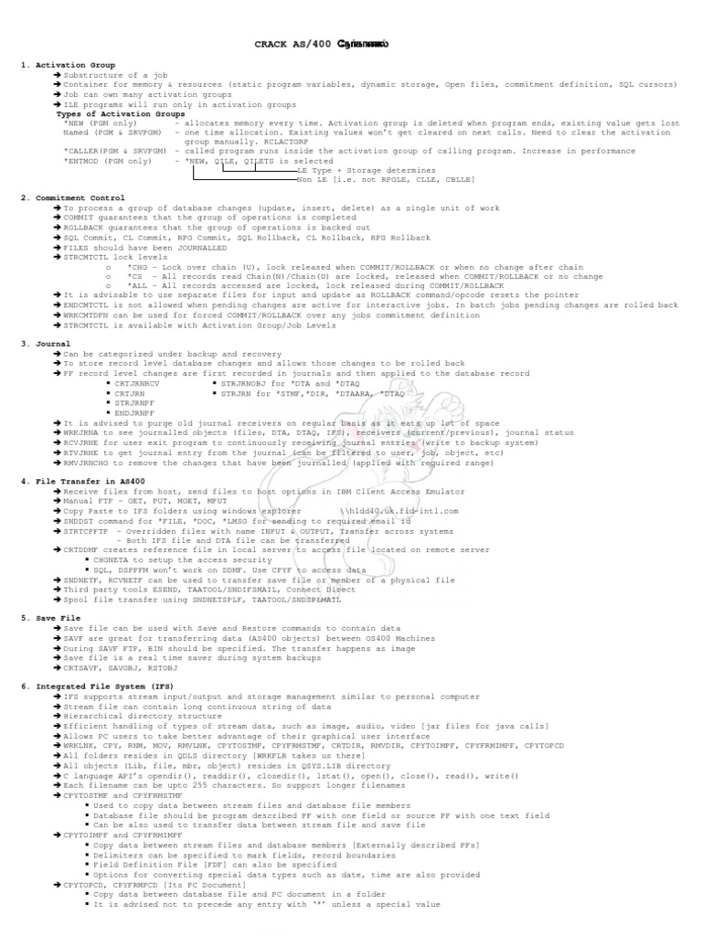 AS400 Concepts | Download Free PDF | Subroutine | Databases