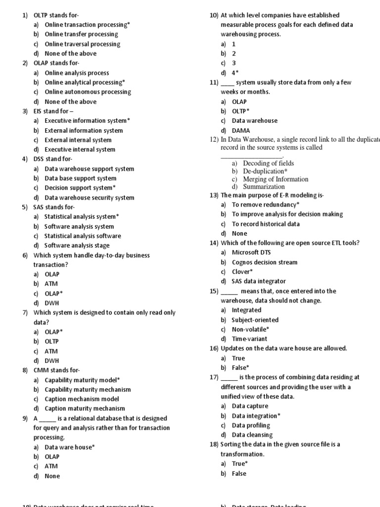 DW | PDF | Data Warehouse | Databases