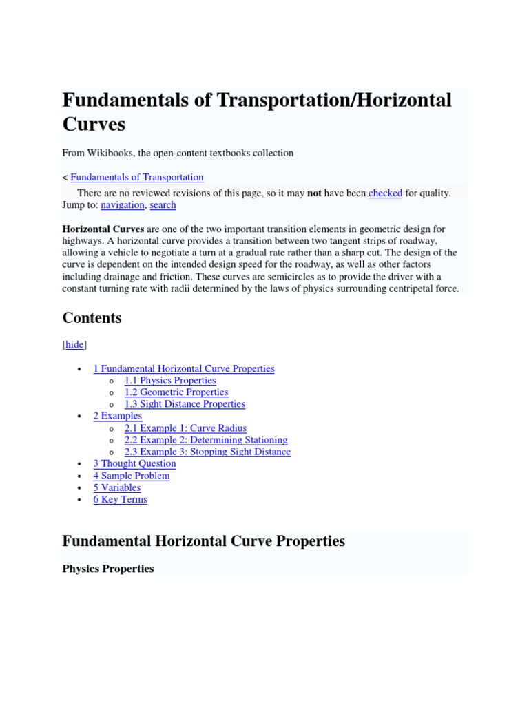 Fundamentals of Transportation | PDF | Angle | Geometry