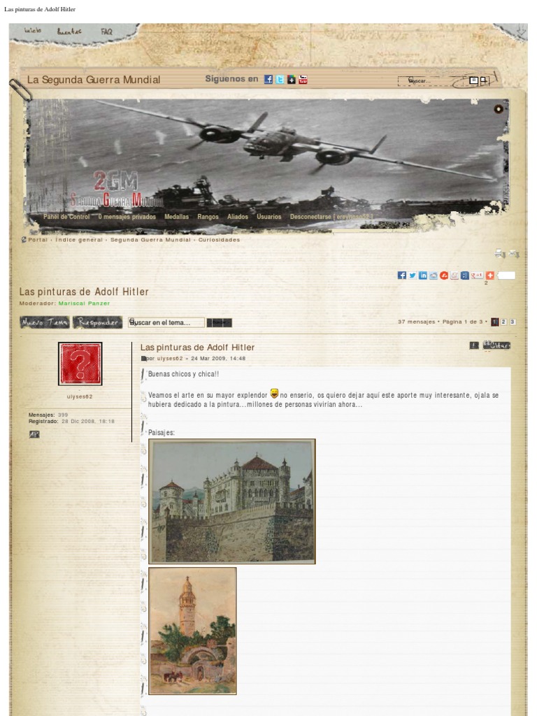Las Pinturas de Adolf Hitler | PDF | Adolf Hitler | Pinturas