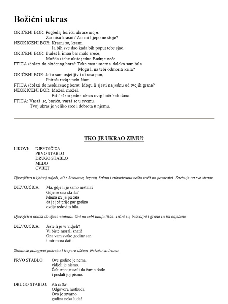 Igrokazi božić zima