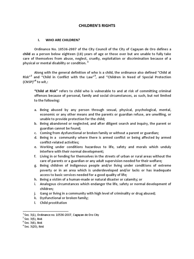 Children Protection Rights | PDF | Child Protection | Child Abuse