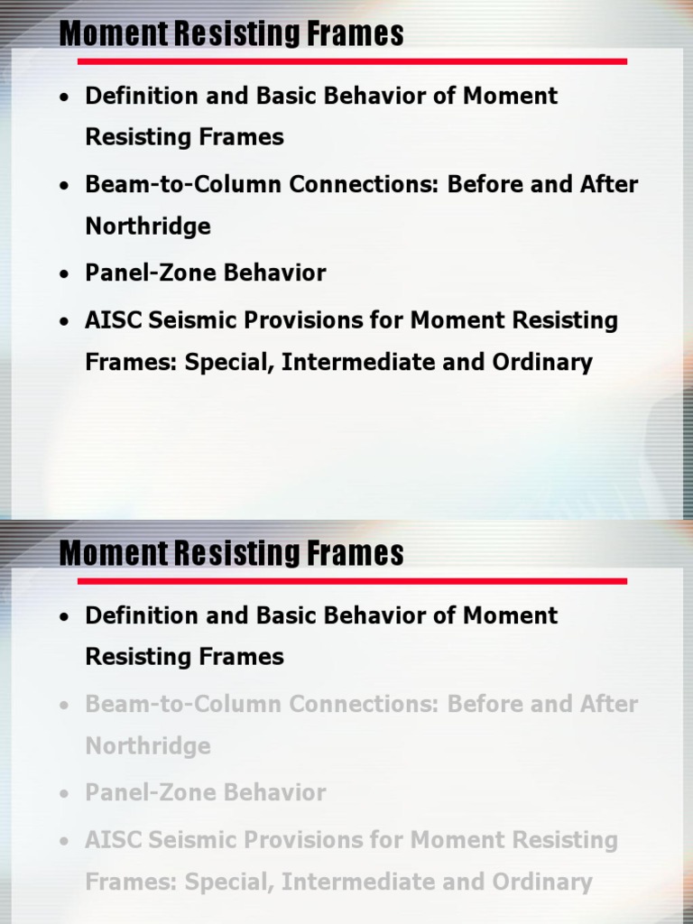 Moment Resisting Frames - Part1 | PDF | Plasticity (Physics) | Welding