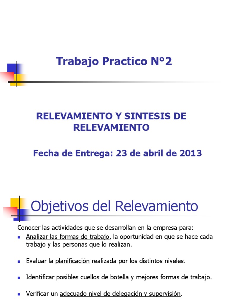 Relevamiento | PDF | Cuestionario | Planificación