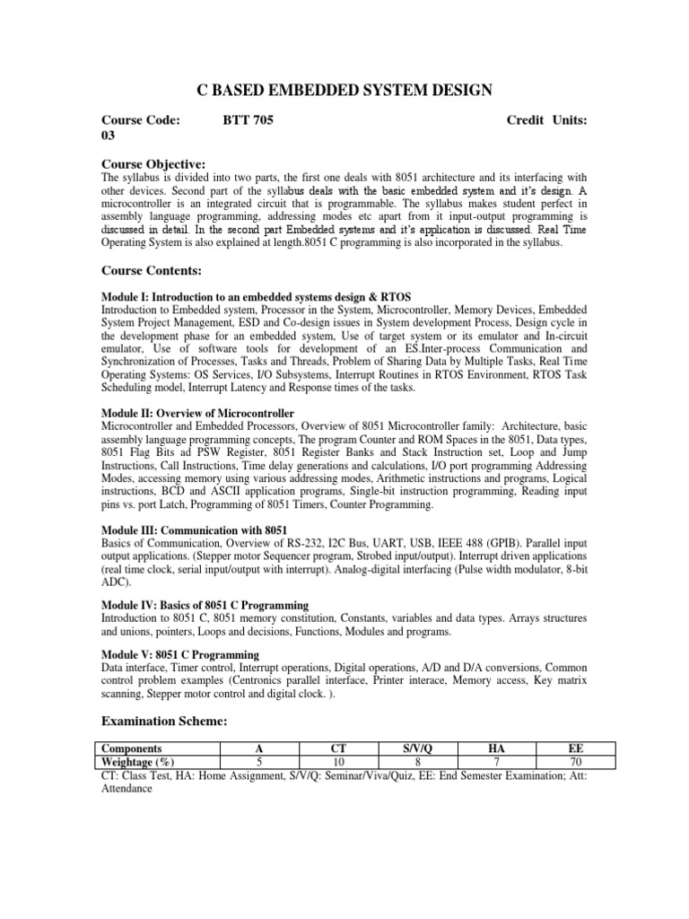 C Based Embedded System Design | PDF | Embedded System | Microcontroller