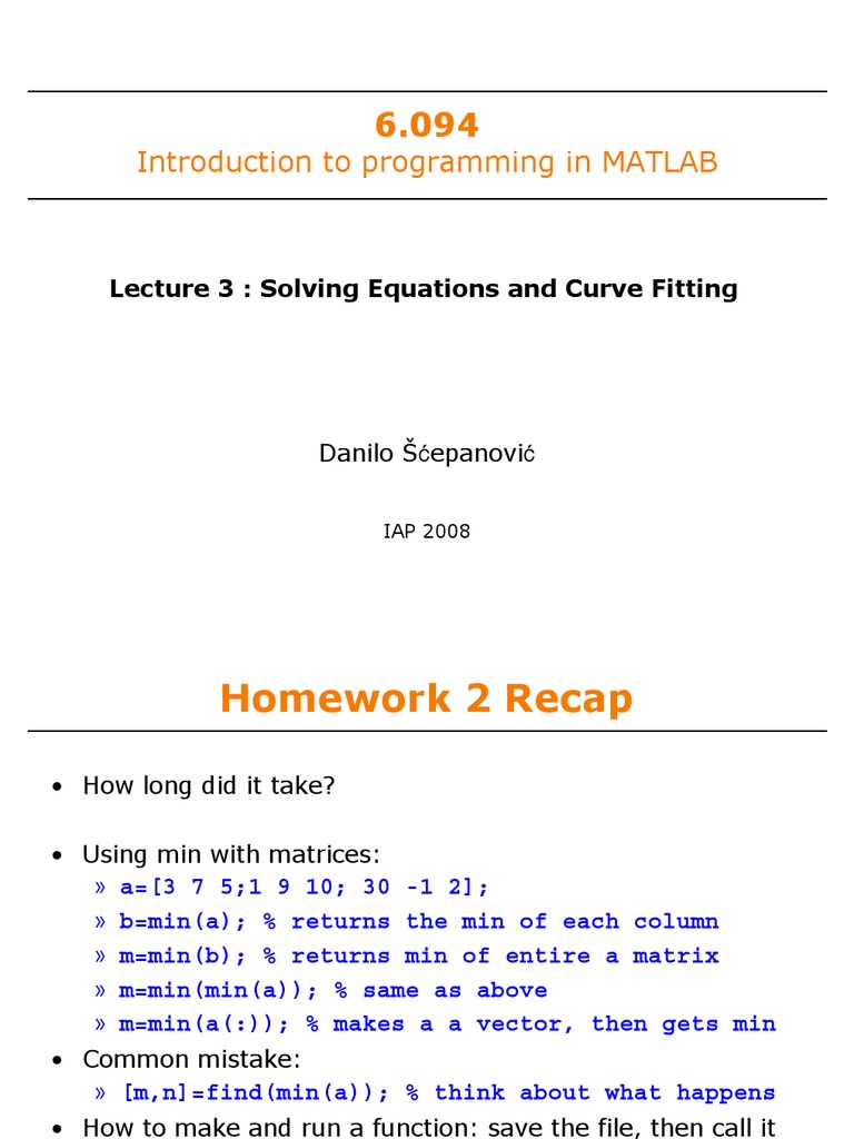 MATLAB | PDF
