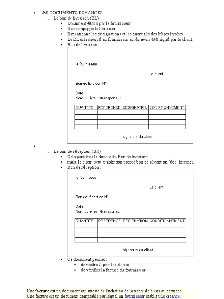 Les Documents Commerciaux | PDF | Facture | Sodles
