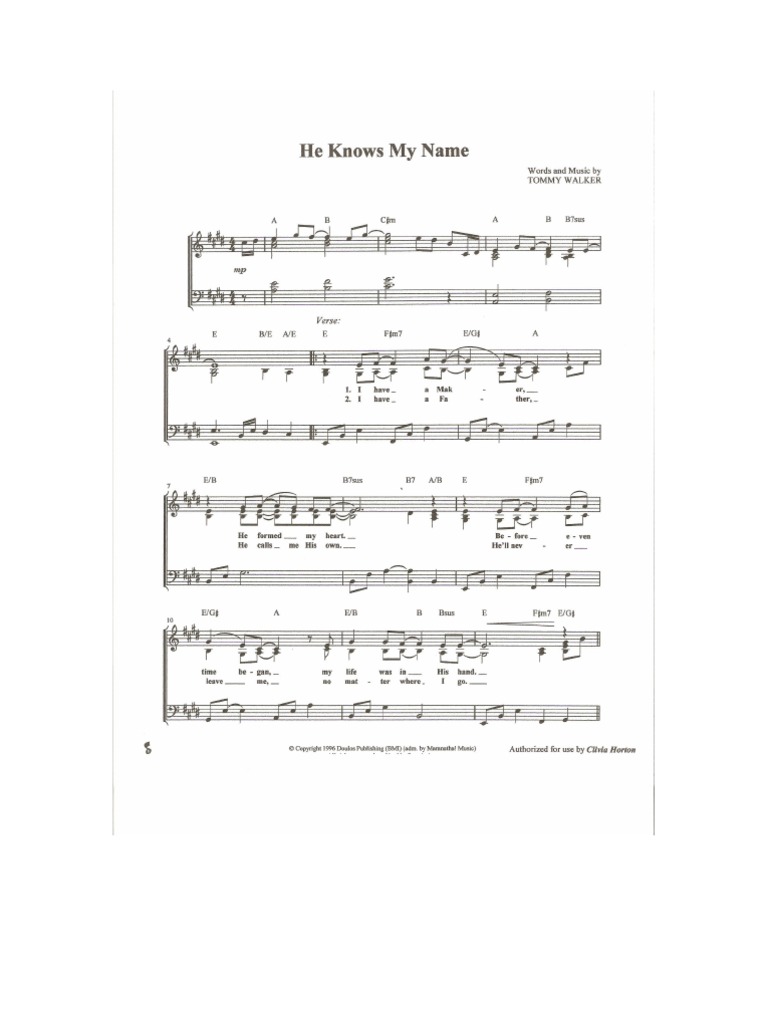 2563791 He Knows My Name