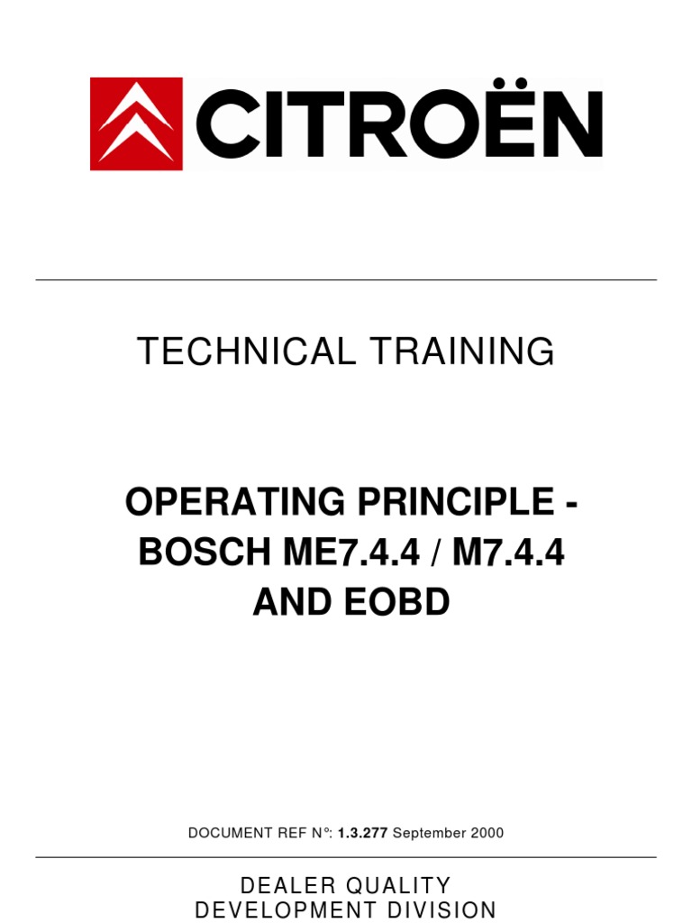 Bosch M7.4.4 Me7.4.4 Eobd | Download Free PDF | Throttle | Fuel Injection