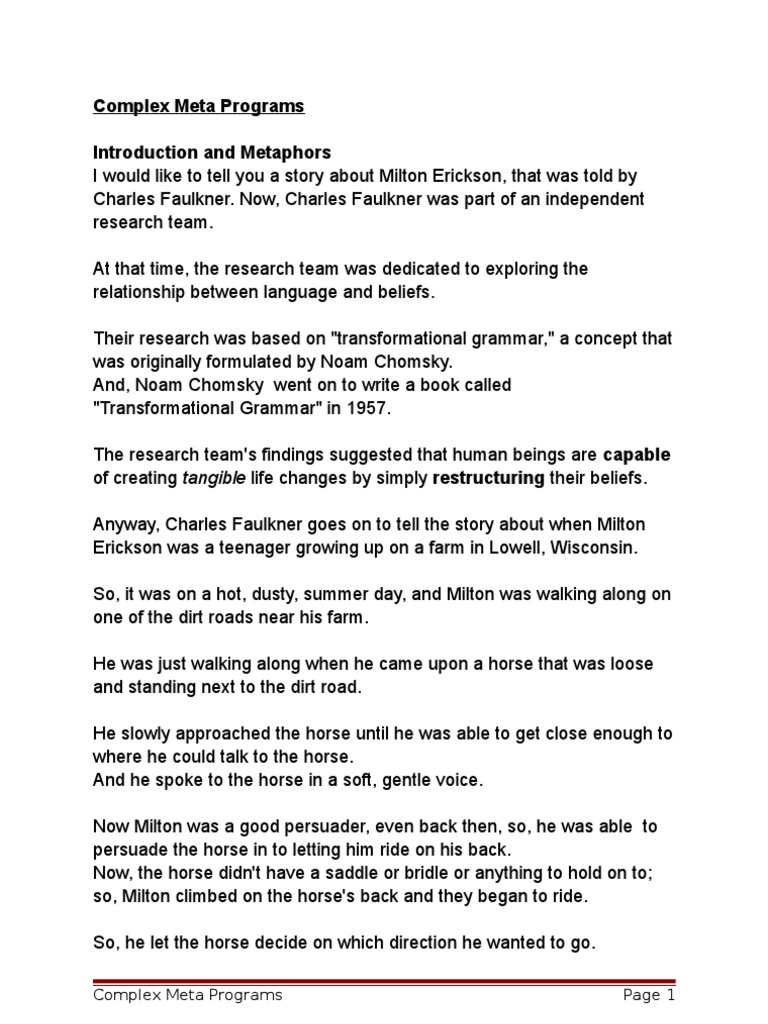 Complex Meta Programs | PDF | Motivation | Motivational