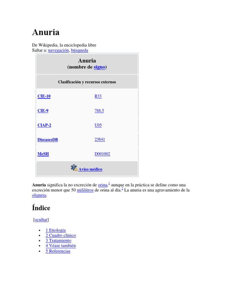 Anuria | PDF | Biología | Science