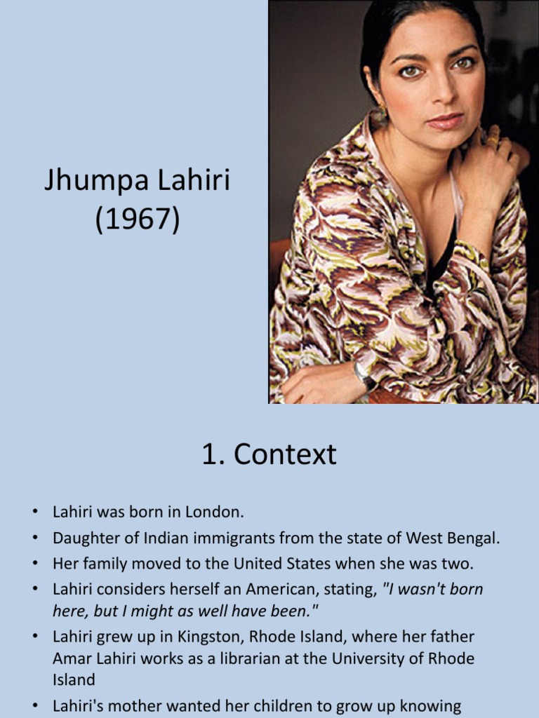 The Life and Works of Jhumpa Lahiri: Exploring the Experiences of ...