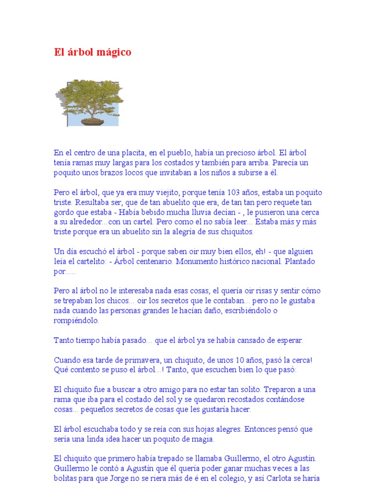 Cuento El Arbol Magico | PDF | Novela negra, policíaca y suspenso