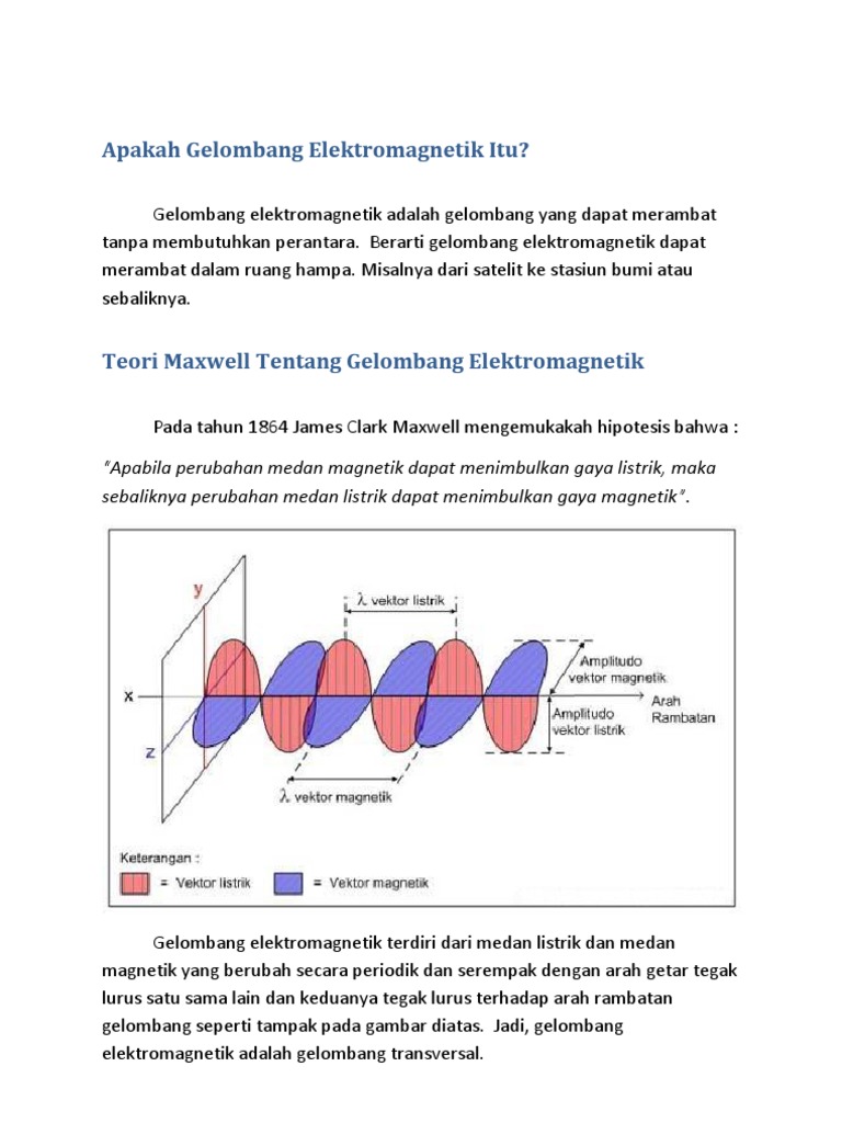 Teori Maxwell dan Gelombang Elektromagnetik | PDF | Sains & Matematika