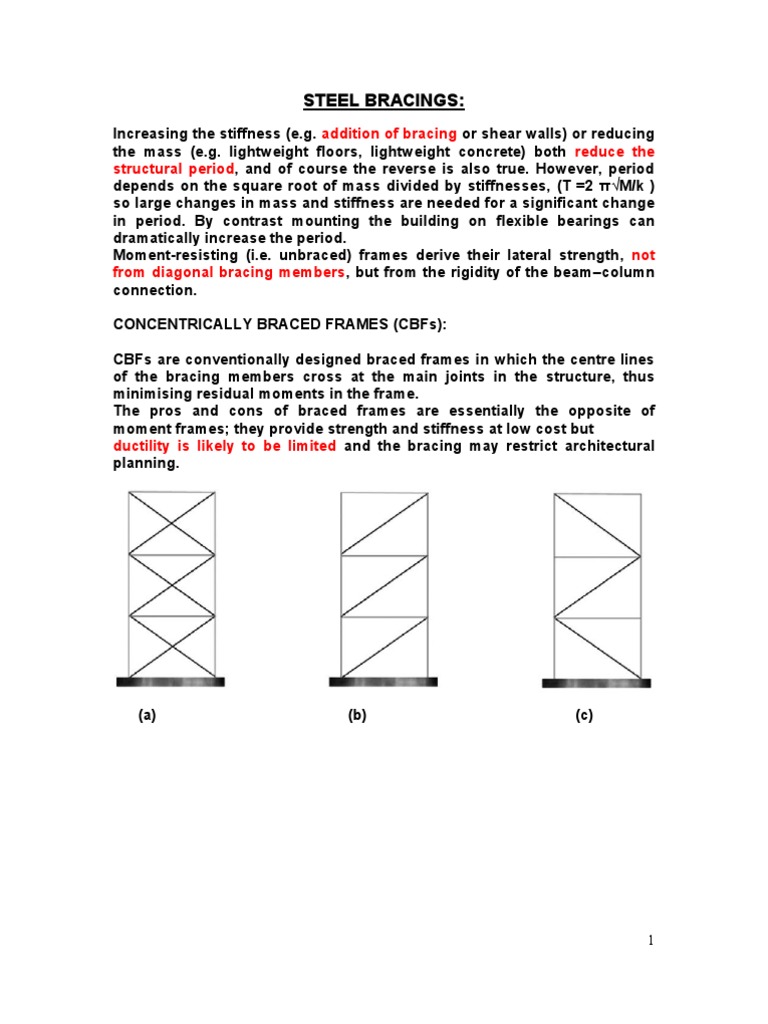 Steel Bracings | PDF | Buckling | Framing (Construction)
