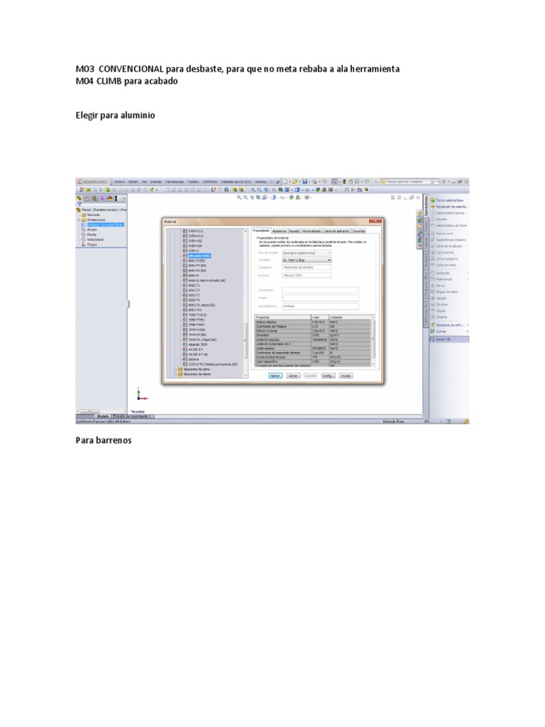 Tutorial para Camworks | PDF | Herramientas | Aluminio