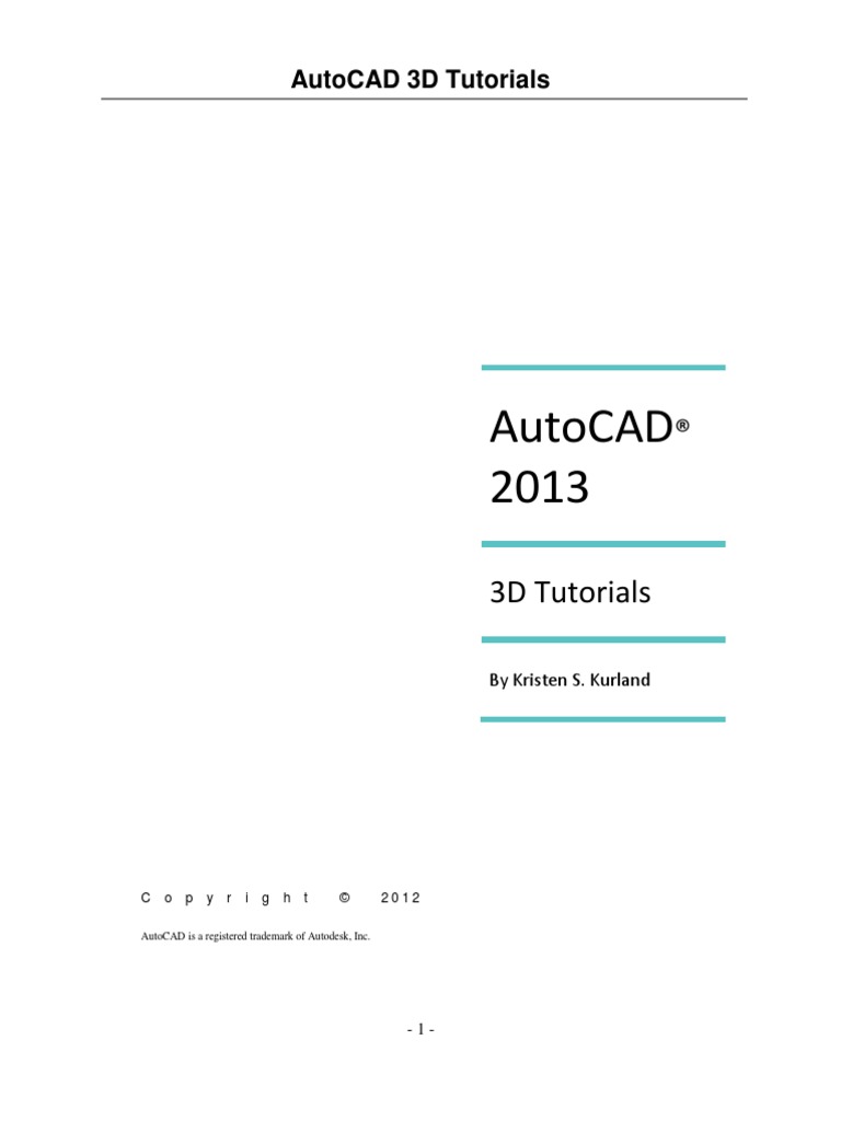3D AutoCAD | PDF | 3 D Computer Graphics | Cartesian Coordinate System