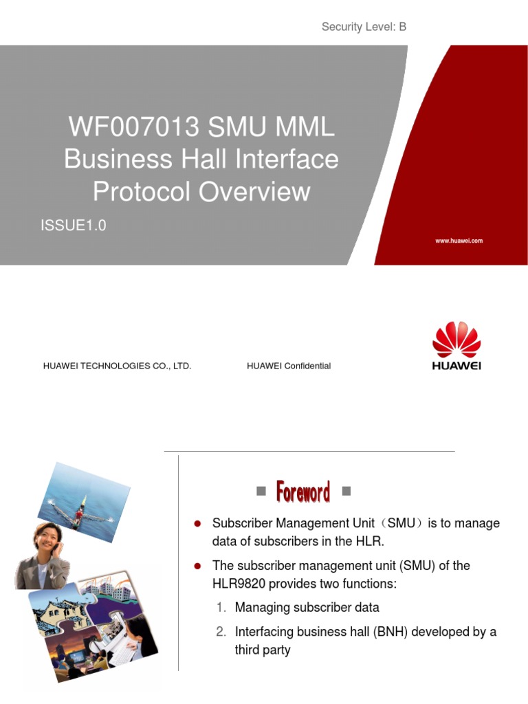WF007013 (Slidew) WF - SMU MML Business Hall Interface Protocol ...