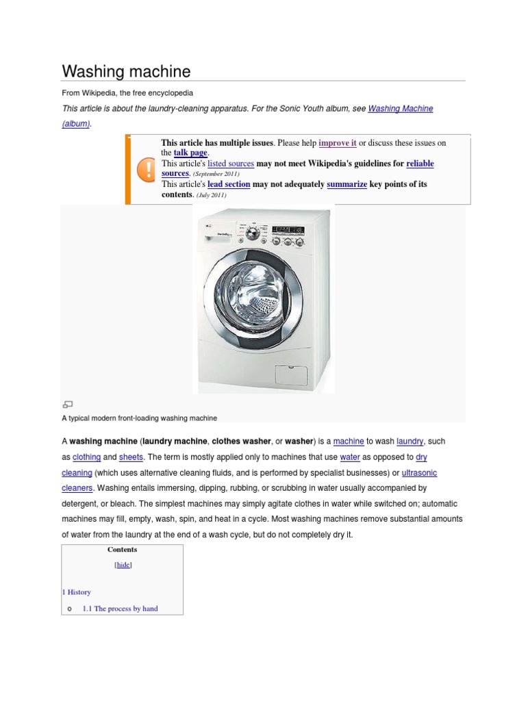 Washing Machine | PDF | Washing Machine | Manufactured Goods