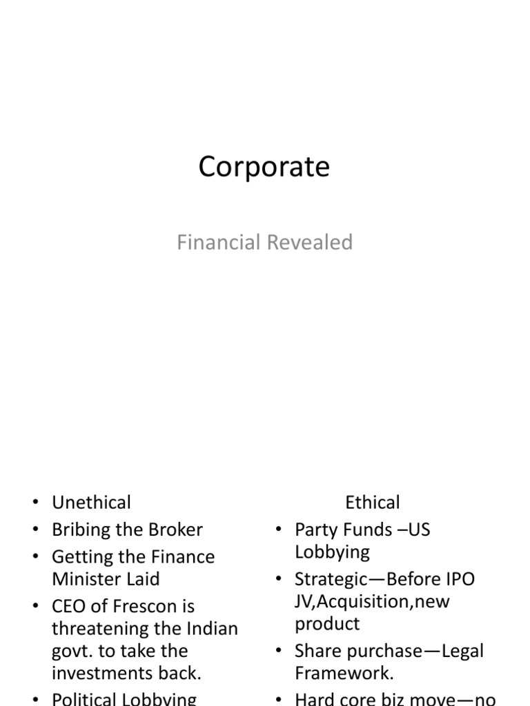 Corporate Financial Scandals Exposed | PDF