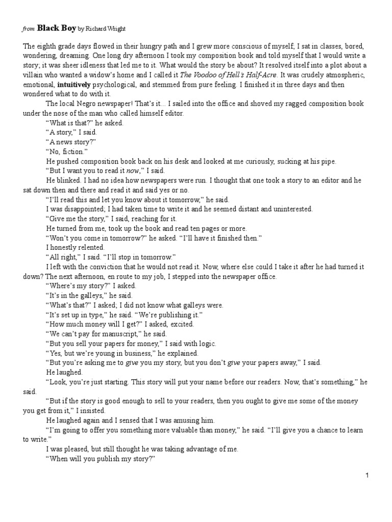 Black Boy Richard Wright | PDF