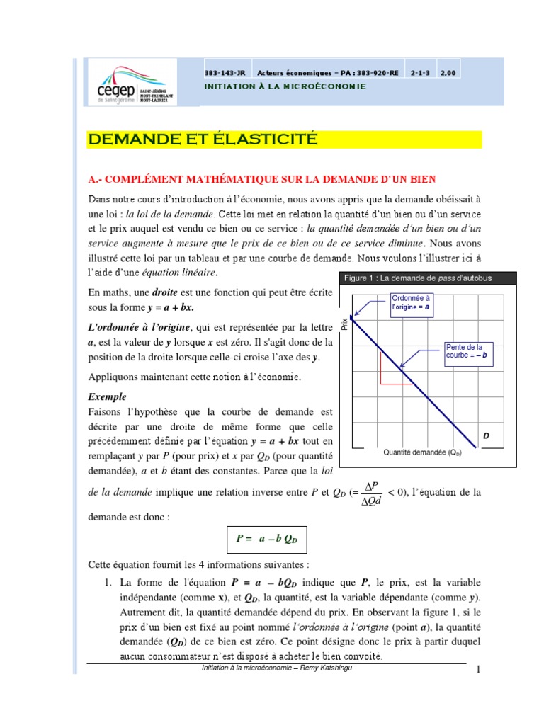 Micro Exercices Elasticité | PDF