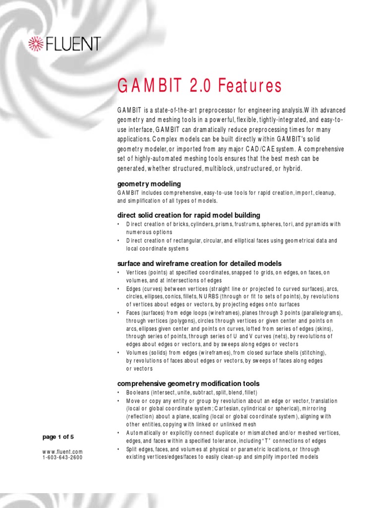 Gambit Features | PDF | Tetrahedron | Geometry