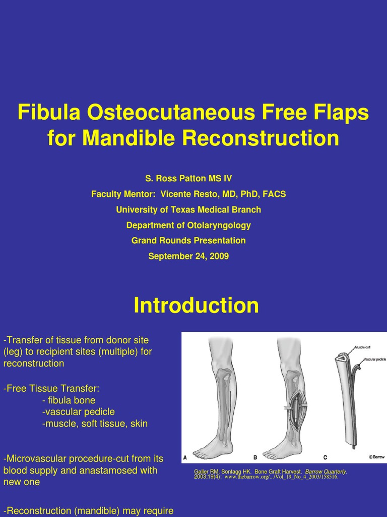 Free Flap in Osteomyelitis | PDF | Circulatory System | Surgical ...