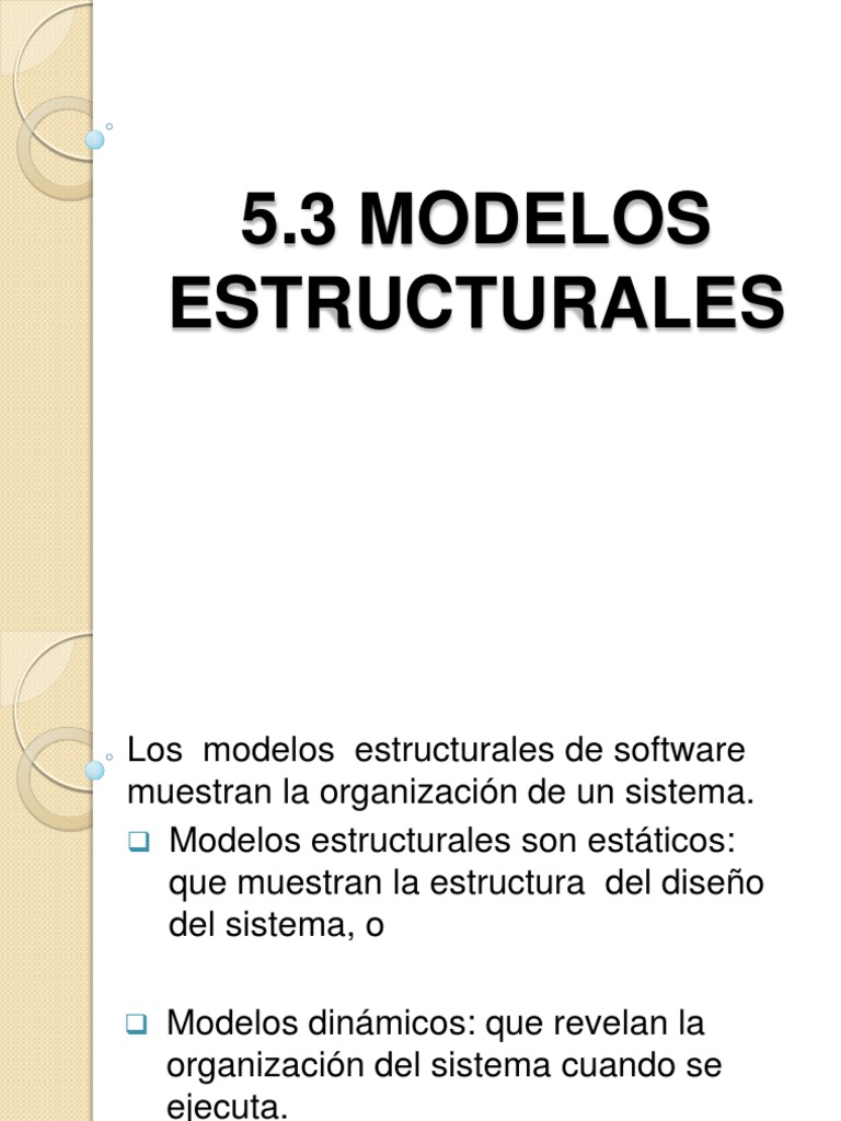 Modelos Estructurales en Software | PDF | Lenguaje de modelado ...
