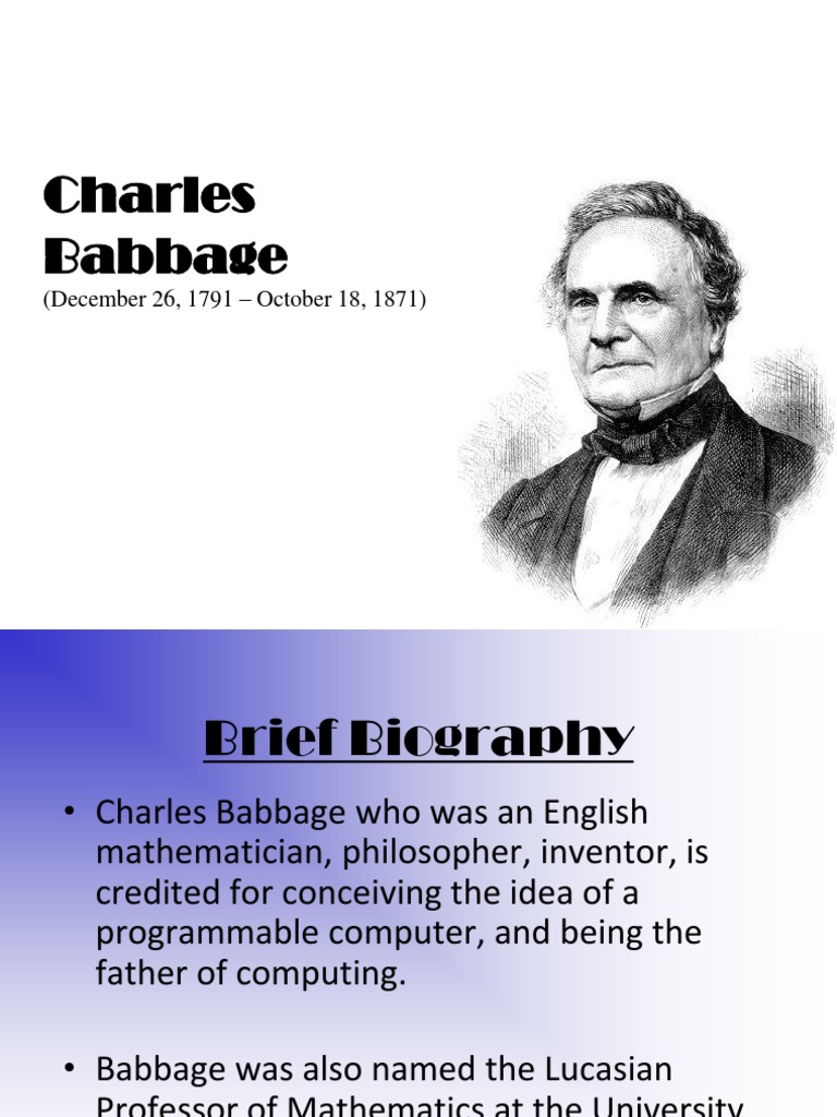 Charles Babbage: Father of Computing | PDF