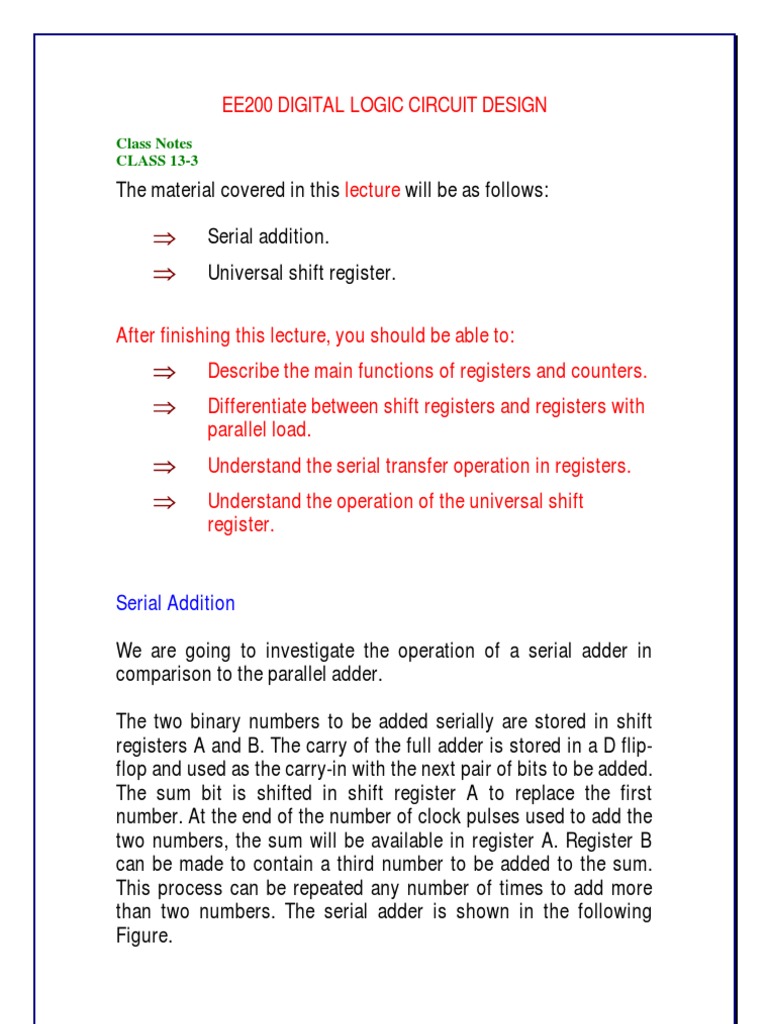 Erial Addition S: Class Notes CLASS 13-3 | Unduh gratis PDF | Bit ...