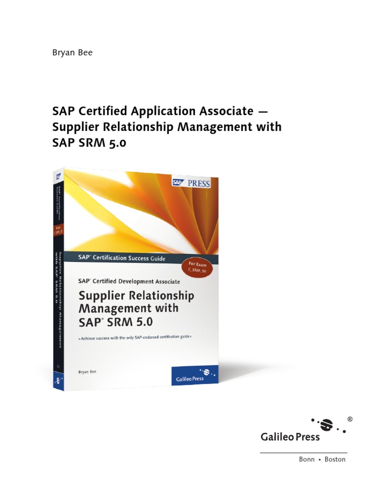 Sap SRM Supplier Relationship Management | PDF | Enterprise Resource ...