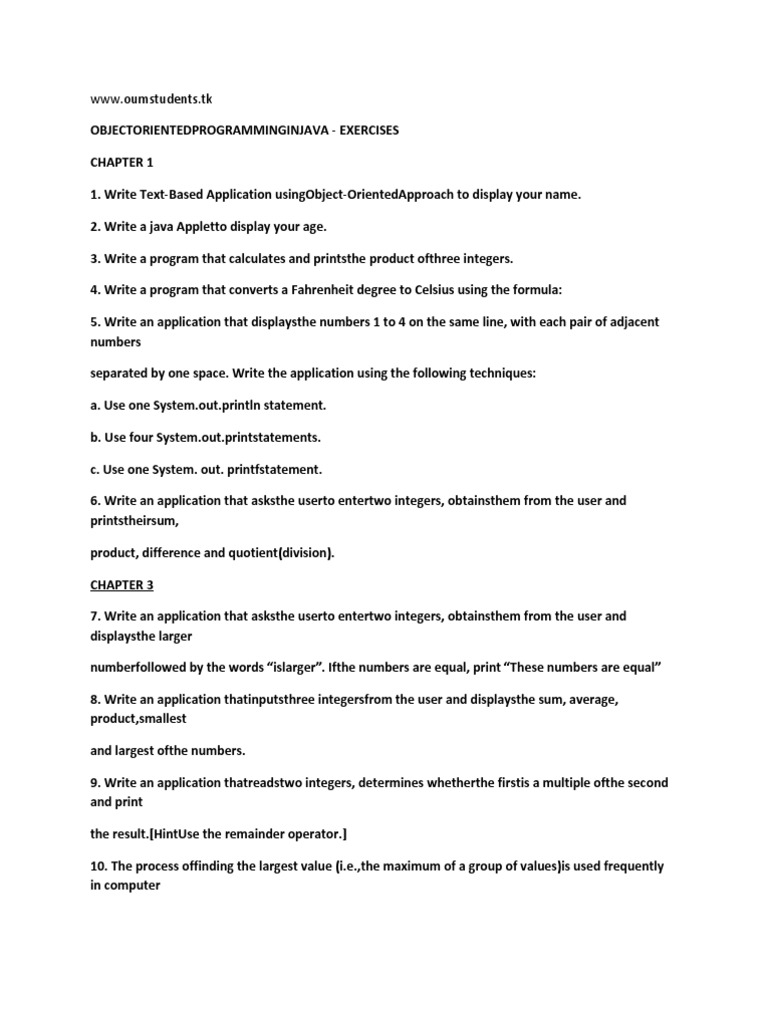 Probleme Java | PDF | Method (Computer Programming) | Integer