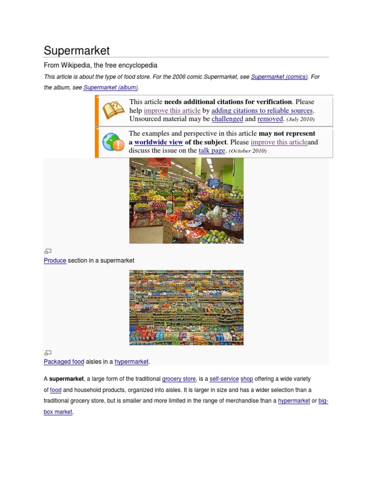 Supermarket | PDF | Supermarket | Retailers