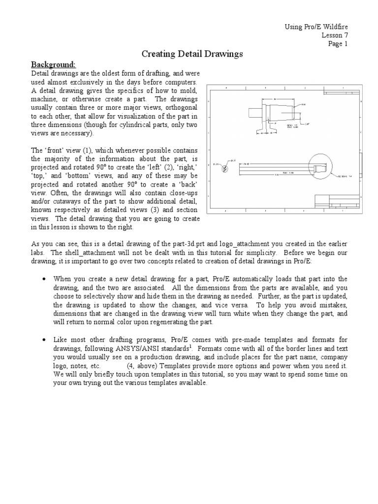 Creating Detail Drawings: Background | PDF | Technical Drawing | Areas ...