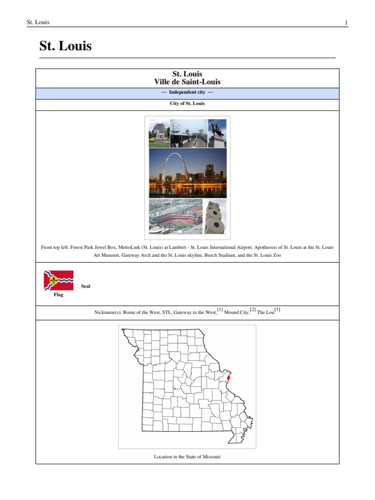 St. Louis | PDF | St. Louis | Race And Ethnicity In The United States ...