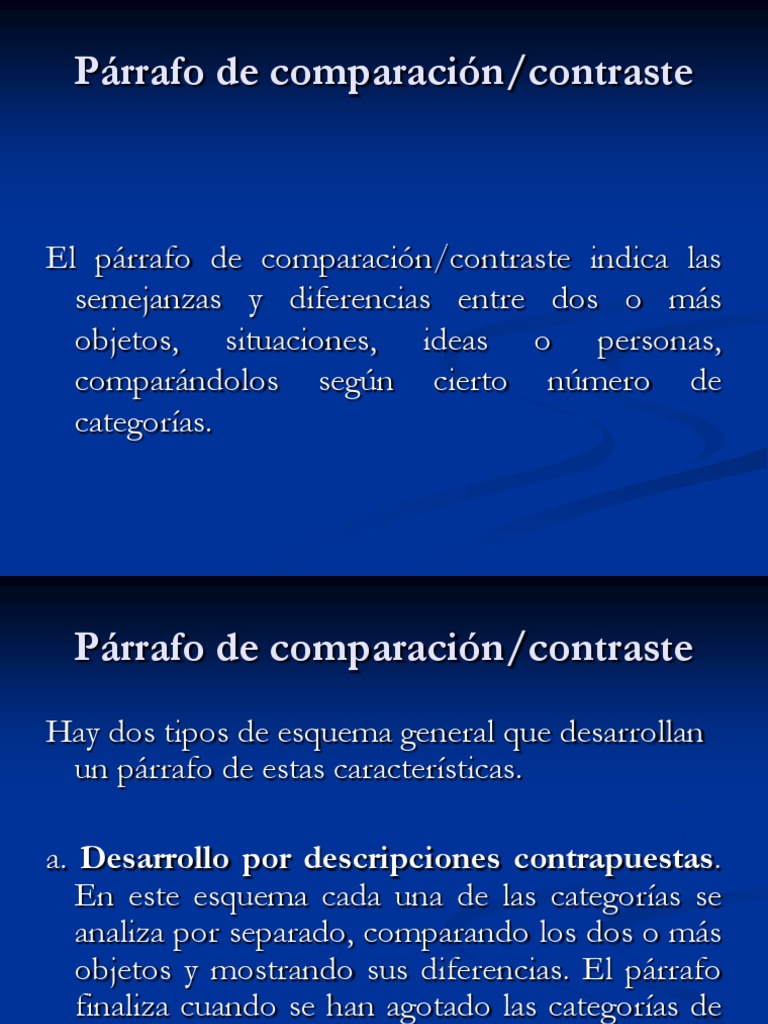 Párrafos de comparación y contraste | PDF | Science | Ciencia filosófica
