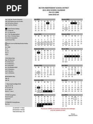 2013 2014 School District Calendar