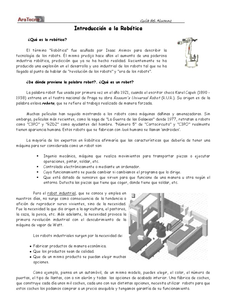 Introducción a la Robótica | Robot | Tecnología