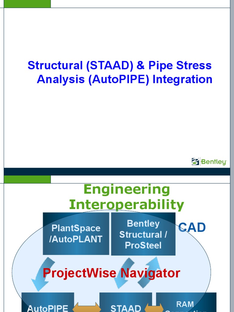 Structural (STAAD) & Pipe Stress Analysis (AutoPIPE) Integration | PDF ...