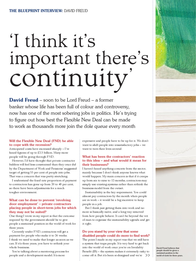 A4e Interview David Freud | PDF | Public Sphere | Economies