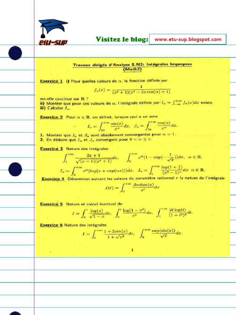 Exercices D'analyse Integrales | PDF