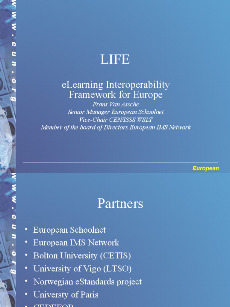 Elearning Interoperability Framework For Europe | PDF | Metadata | Information Science