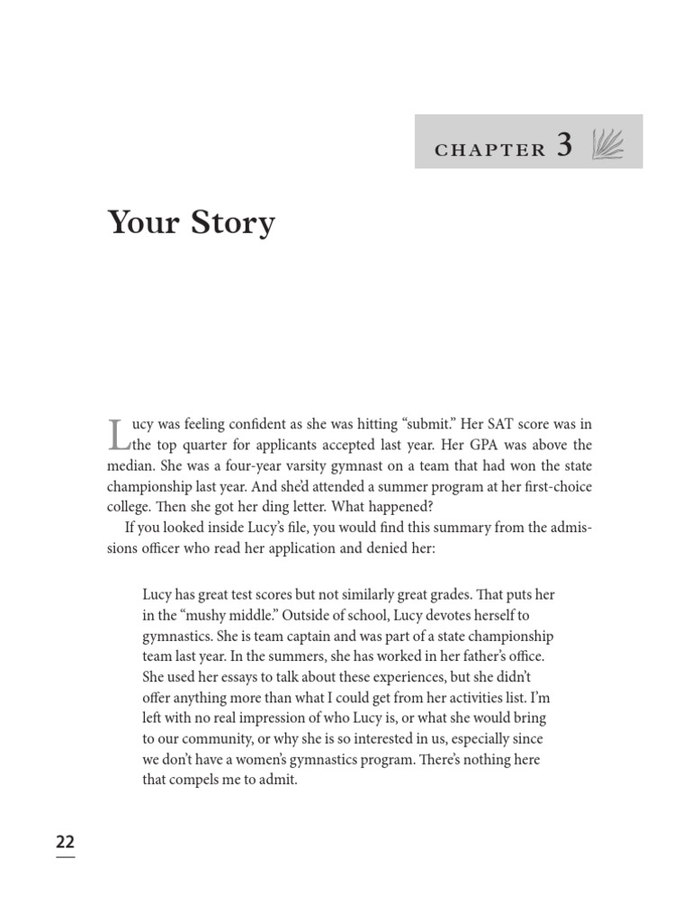 Tell Your Story (Excerpt From How To Prepare A Standout College ...