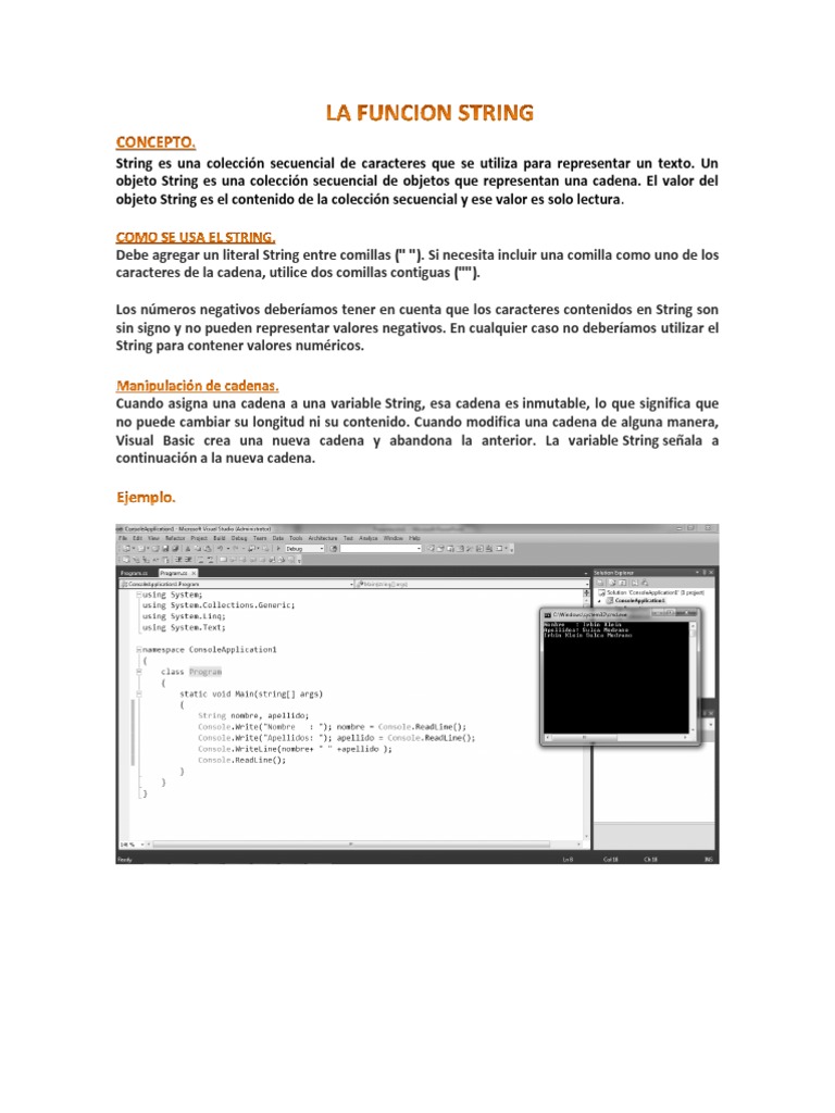 La Funcion String | PDF