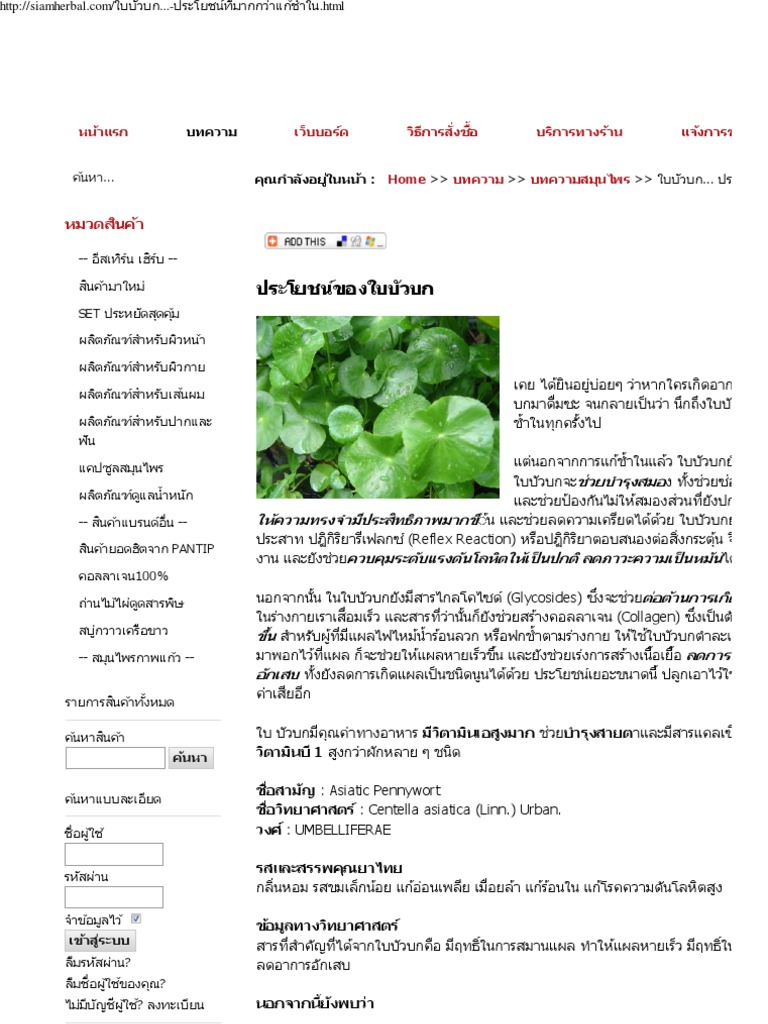 ใบบัวบก | PDF