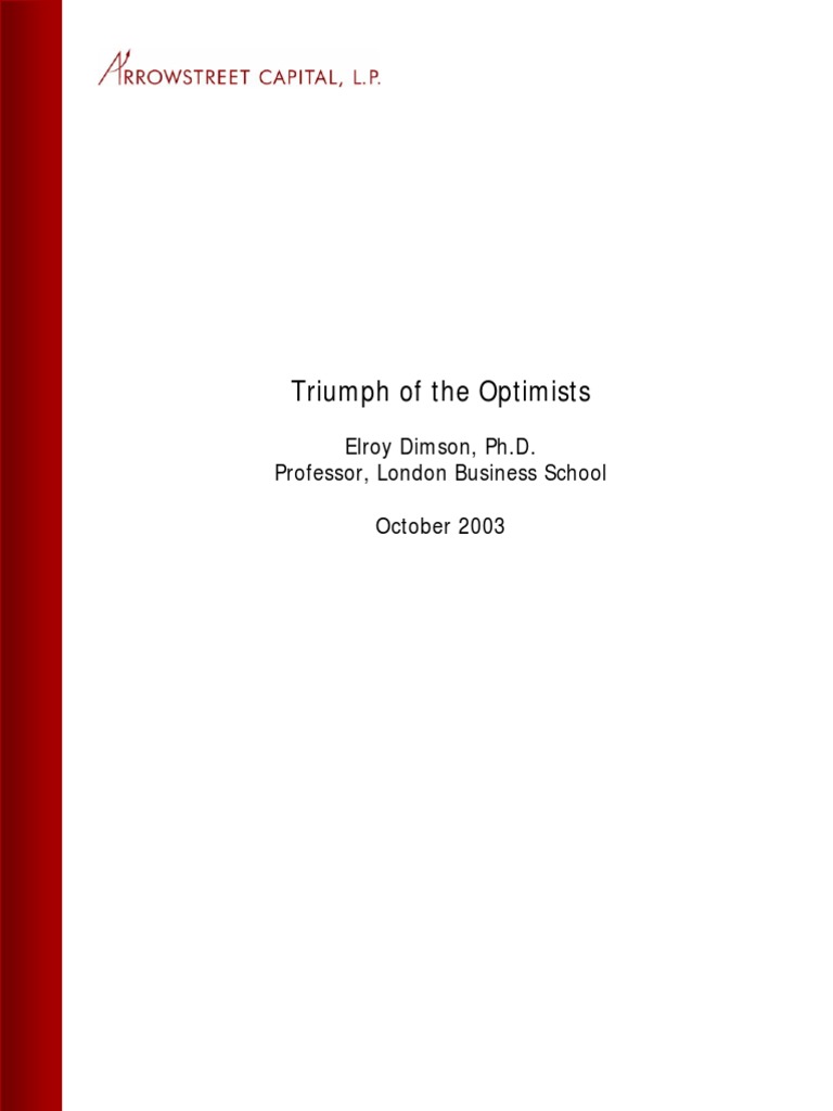 2781 Triumph of The Optimists | PDF | Diversification (Finance) | Percentile
